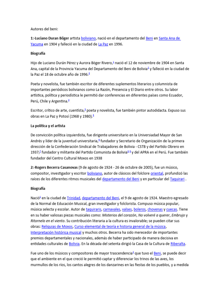 Autores Del Beni | PDF