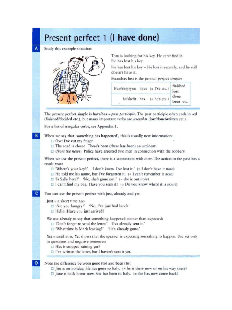 Homework Present Perfect Prof. | PDF
