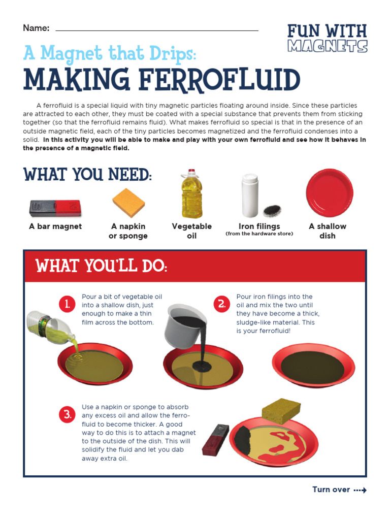 Try at Home Make Ferrofluid | PDF | Magnetism | Magnet