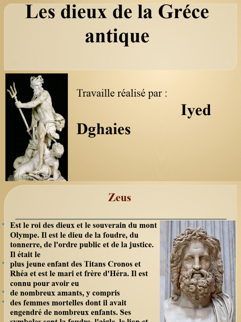 Les Dieux de La Gréce Antique | PDF