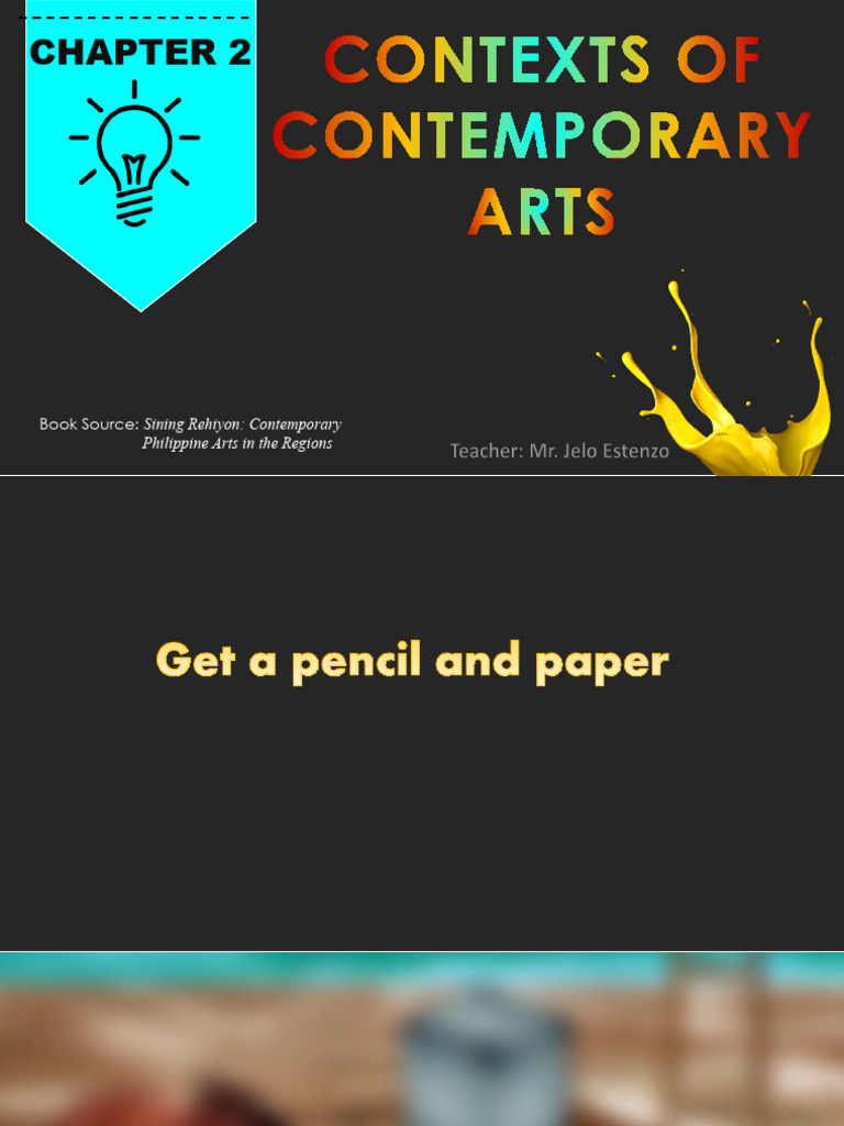 CHAPTER 2 Context of Contemporary Arts | PDF | Attitude (Psychology ...