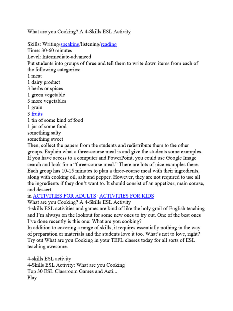 What Are You Cooking? | PDF | Meal | Cooking