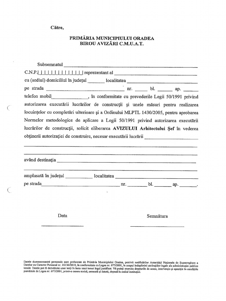 Aviz Arh Sef Oradea | PDF