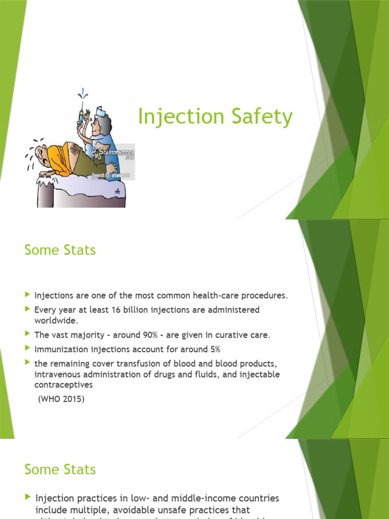 Injection Safety | PDF | Injection (Medicine) | Medical Specialties