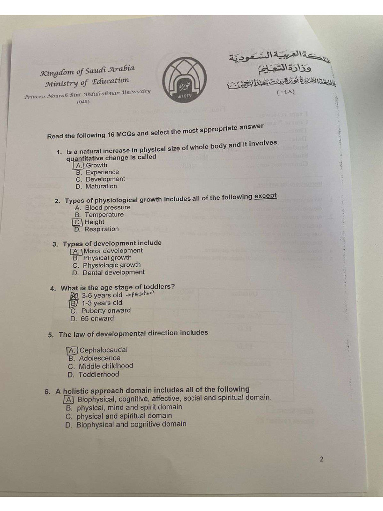 G&D Quiz, Midterm 442 | PDF