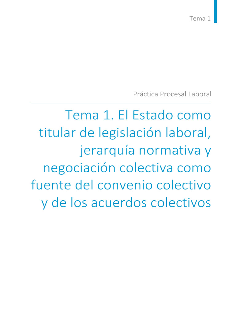 Tema 1 | PDF | Derecho laboral | Ley procesal