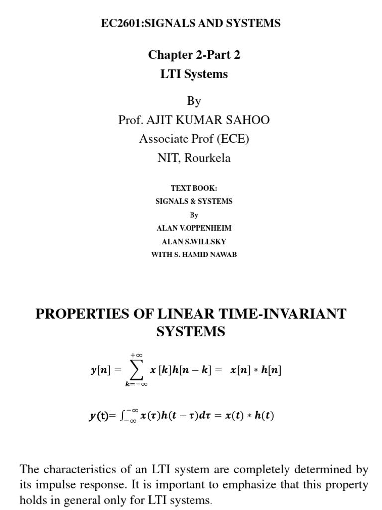 Lecturer 7 Signals & Systems | PDF | Systems Science | Computer Engineering Lecturer 7 Signals & Systems | PDF | Systems Science | Computer Engineering