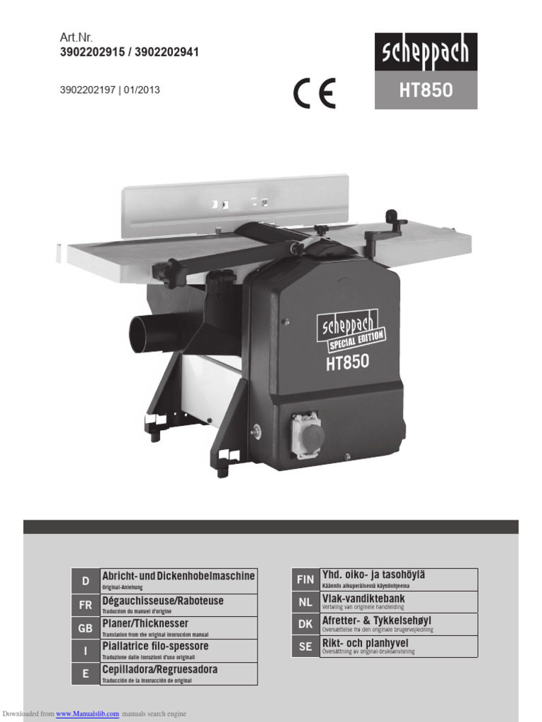 Scheppach ht850 User Manual | PDF