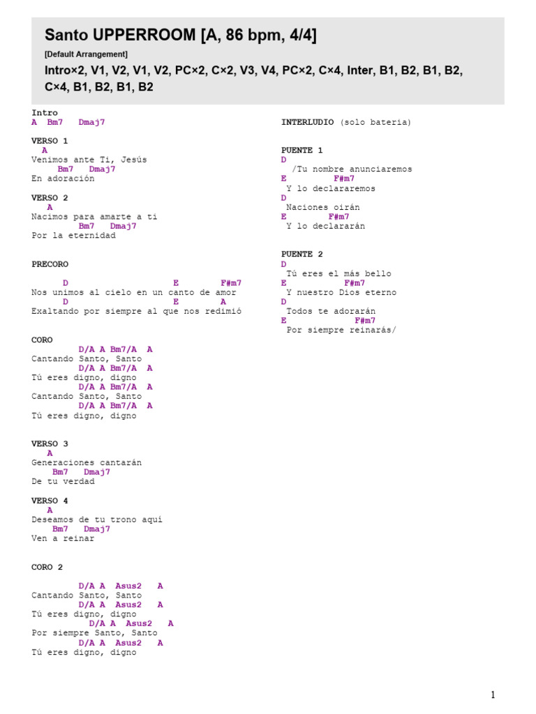 Santo Upperroom - A | PDF