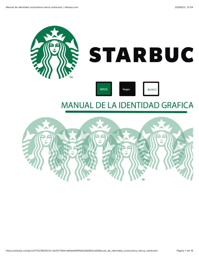 Manual de Identidad Corporativa Marca Starbucks - Vebuka | PDF ...