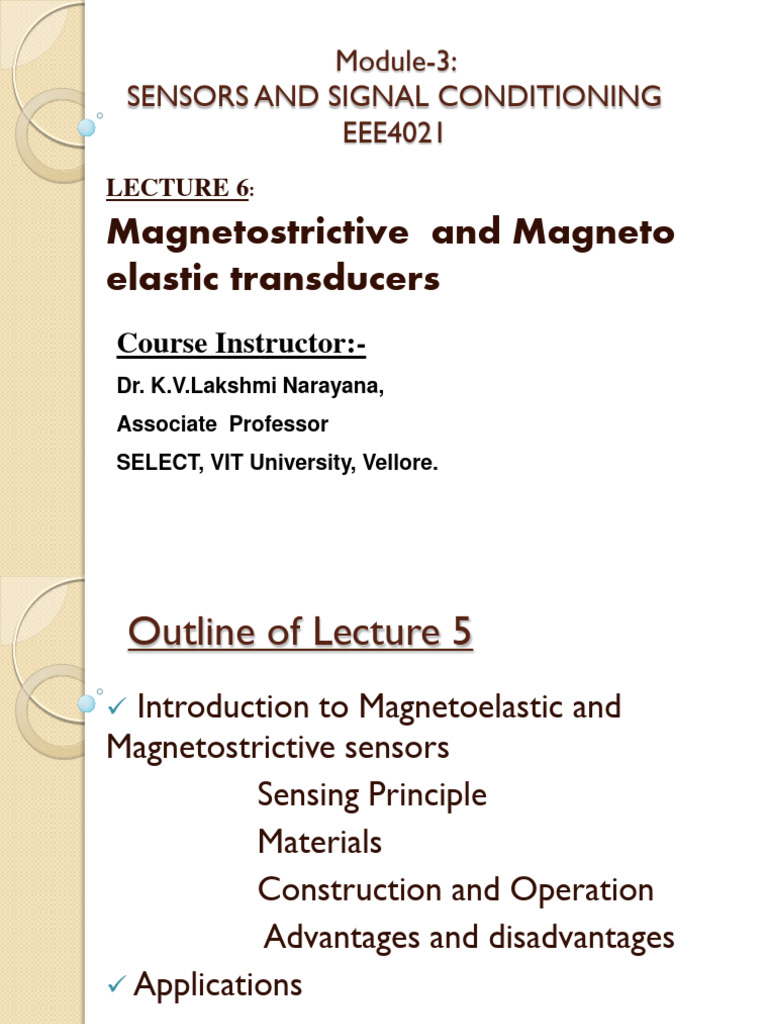 14-Magnetoelastic and Magnetostrictive Sensors-24-09-2021 | PDF ...