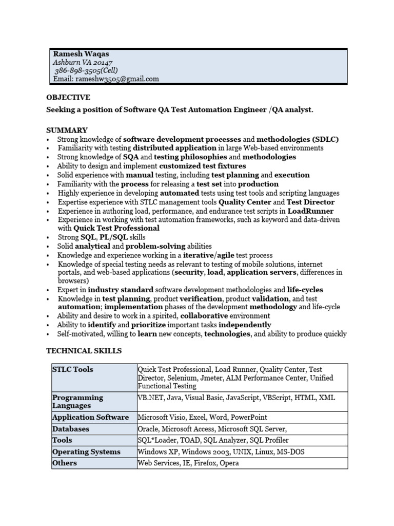 Ramesh Waqas | PDF | Software Testing | Selenium (Software)