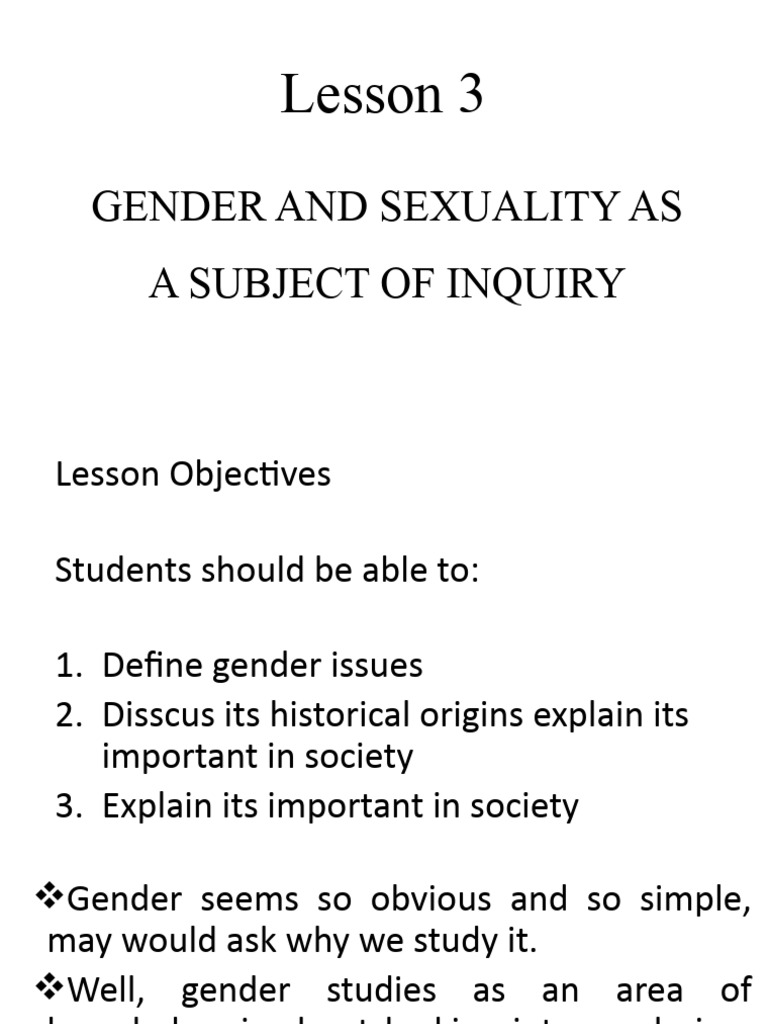 Topic 3 | PDF | Gender | Gender Studies