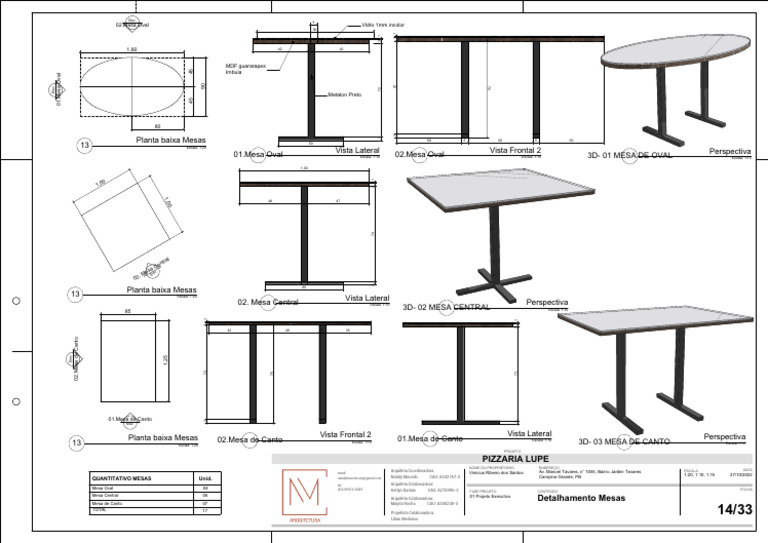 14 Detalhamento Mesas | PDF