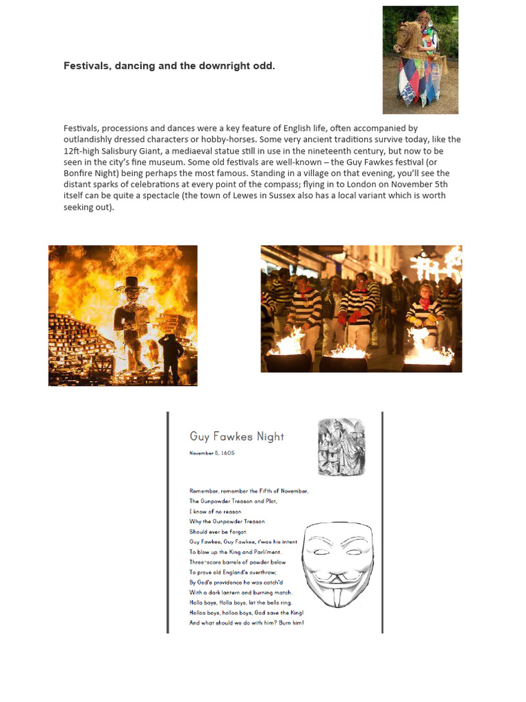 English Festivals and Folklore Traditions | PDF | English Folklore ...