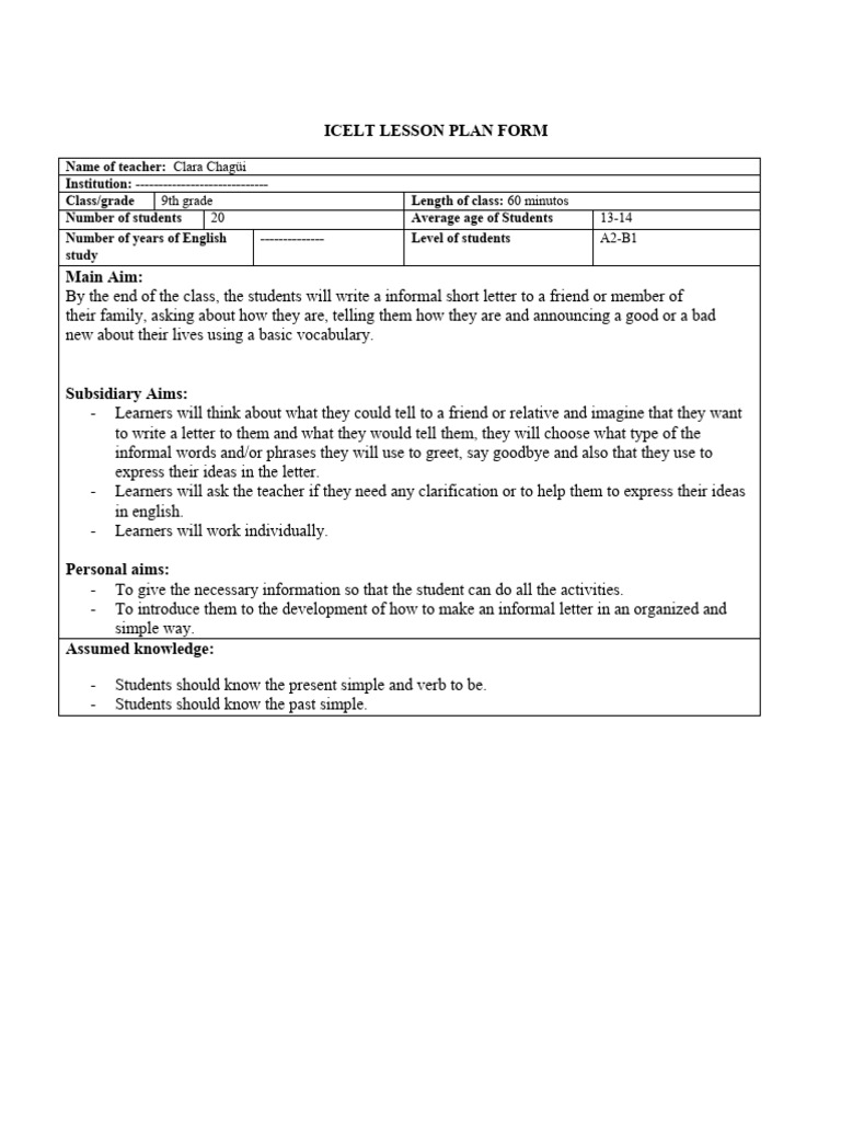Lesson Plan TMD | PDF