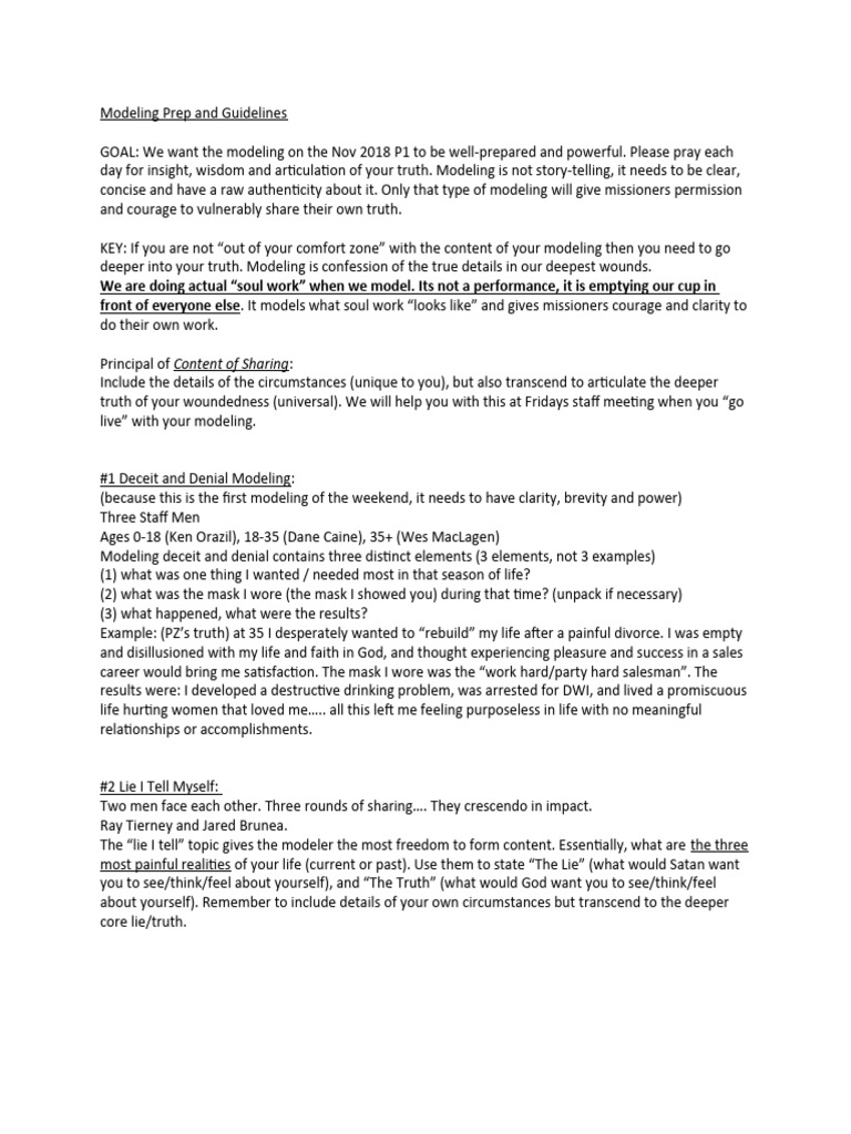 Modeling Prep and Guidelines | PDF | Anger | Psychological Concepts