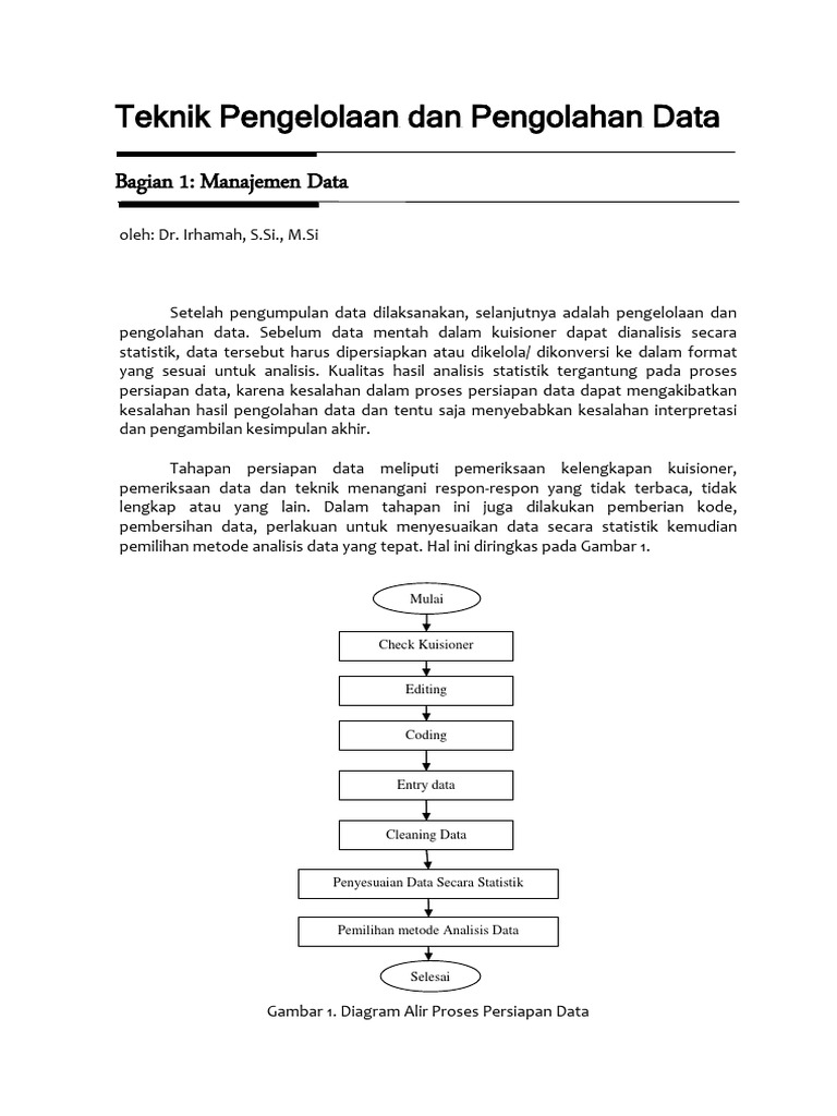 Teknik Pengelolaan Pengolahan Data | PDF