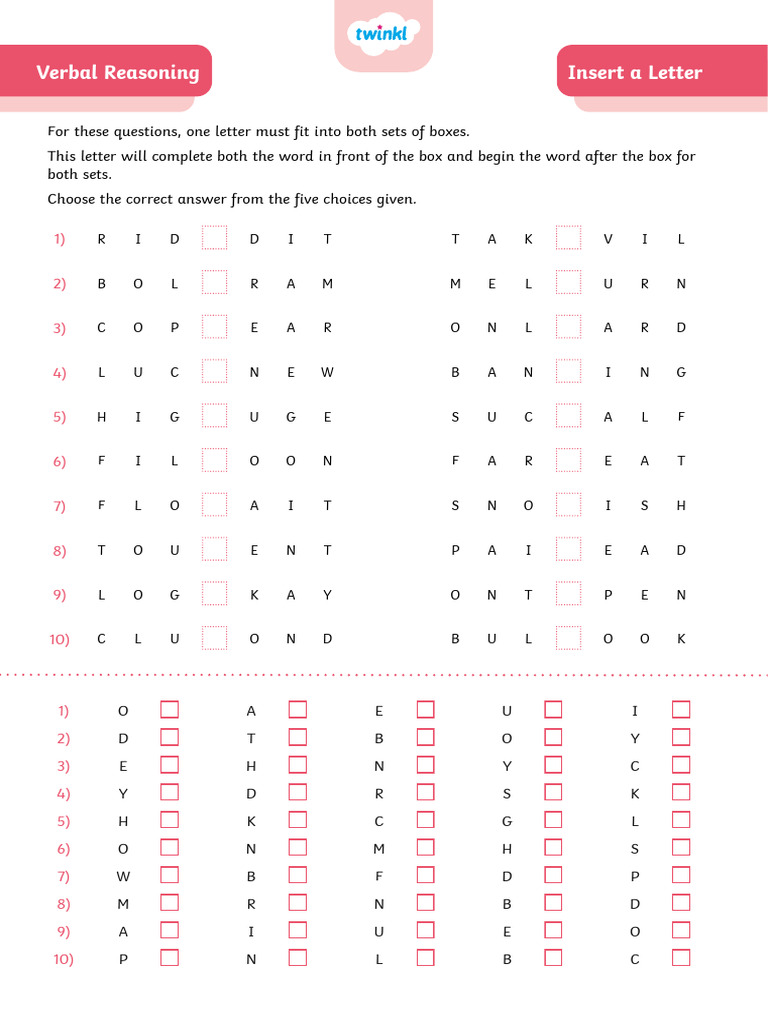 Verbal Reasoning Questions | PDF
