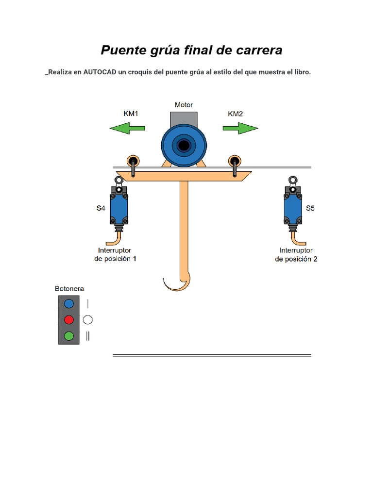 PUENTE GRÚA Final Carrera | PDF | Relé | Ingenieria Eléctrica