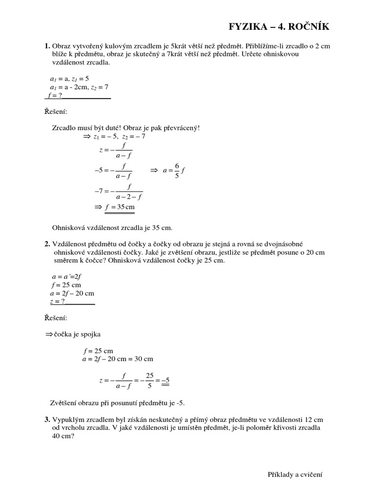 03 Optika Priklady | PDF