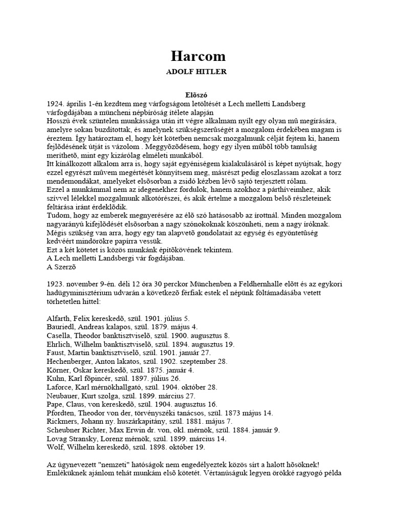 Adolf Hitler - Mein Kampf - Harcom | PDF