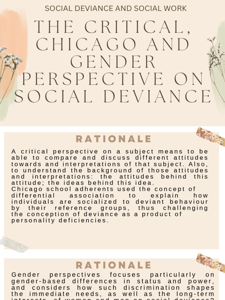 Social Deviance and Social Work Group 4 1 | PDF | Deviance (Sociology ...