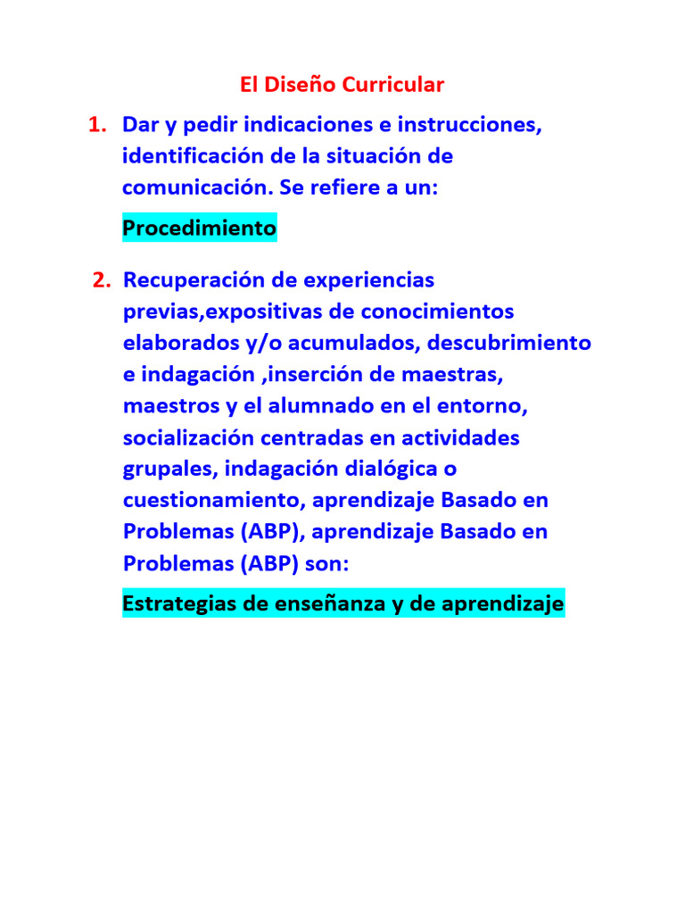 Diseño Curricular Educativo | PDF