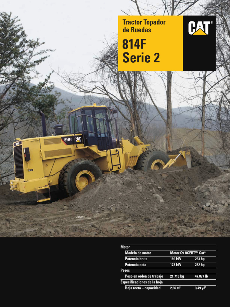 Tractor Sobre Ruedas CAT-814F2 | PDF | Neumático | Vehículos