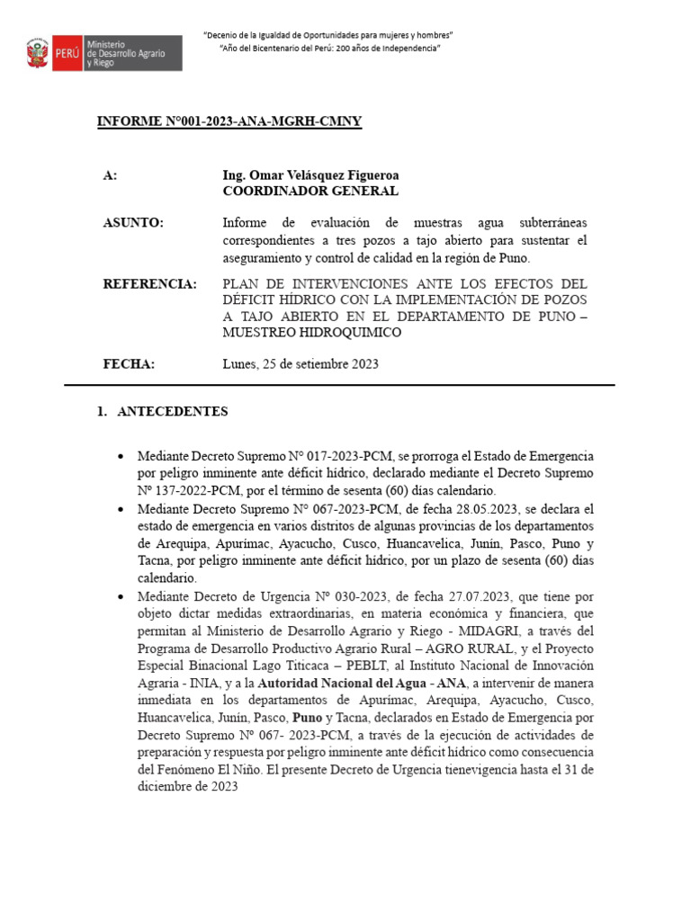 Informe N°001-2023-Ana-Mgrh-Cmny - Remuestreo | PDF | Validación ... Informe N°001-2023-Ana-Mgrh-Cmny - Remuestreo | PDF | Validación ...