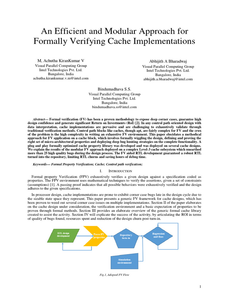 09 - 1 - An Efficient and Modular Approach For Formally Verifying Cache Implementations | PDF ...