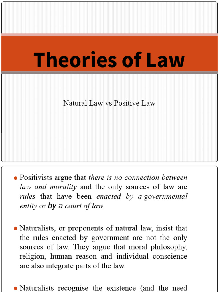 Positive Law Vs Natural Law | PDF | Natural Law | Reason