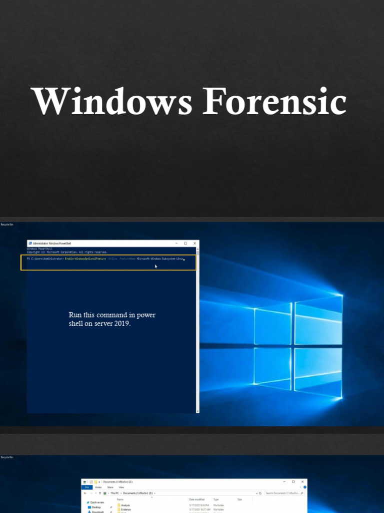 Windows - Forensics Building Lab and Essential Investigation | PDF | Windows Registry | Computer ...
