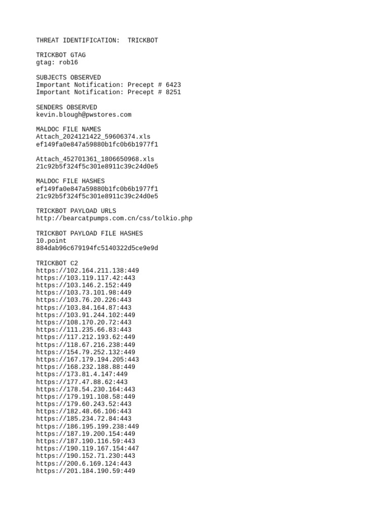 2021 02 23 Trickbot IOCs | PDF | Microsoft Windows | Ibm Pc Compatibles