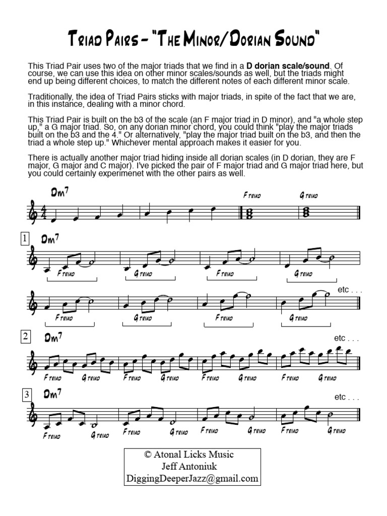 29 Triad Pairs in Minor Antoniuk | PDF
