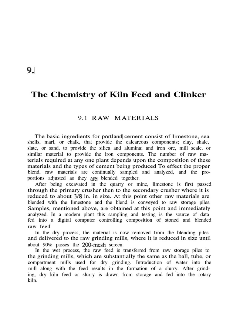 3 PYRO PROCESS Chemistry of Kiln Feed and CK | PDF