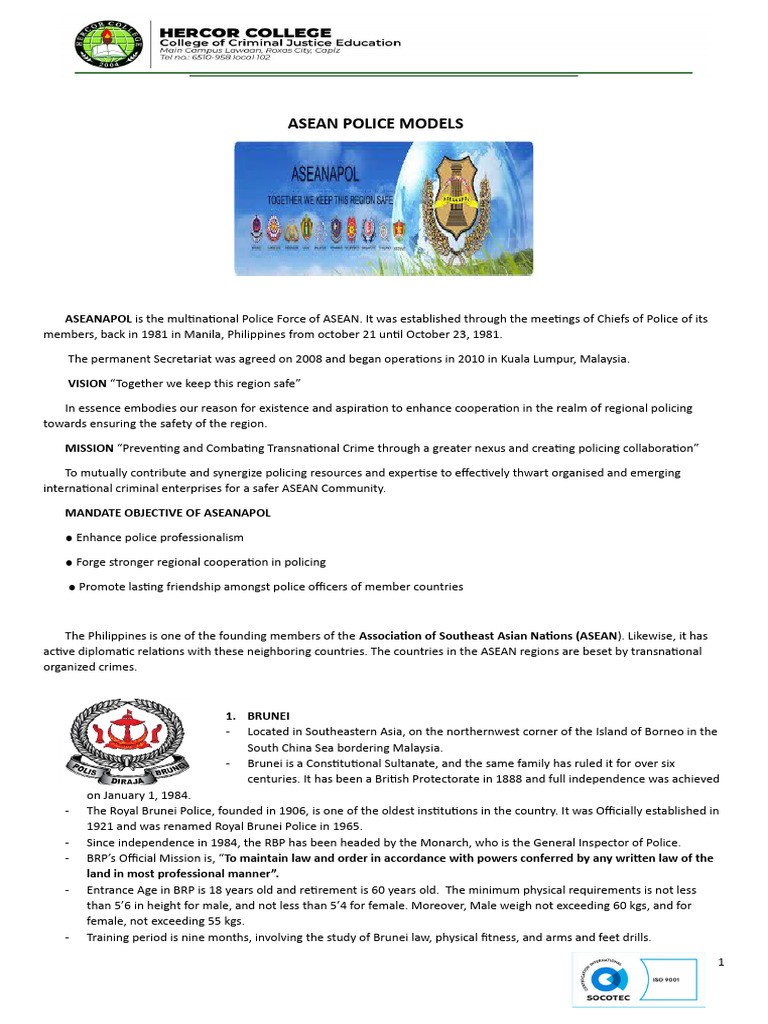 Asean Police Models | PDF