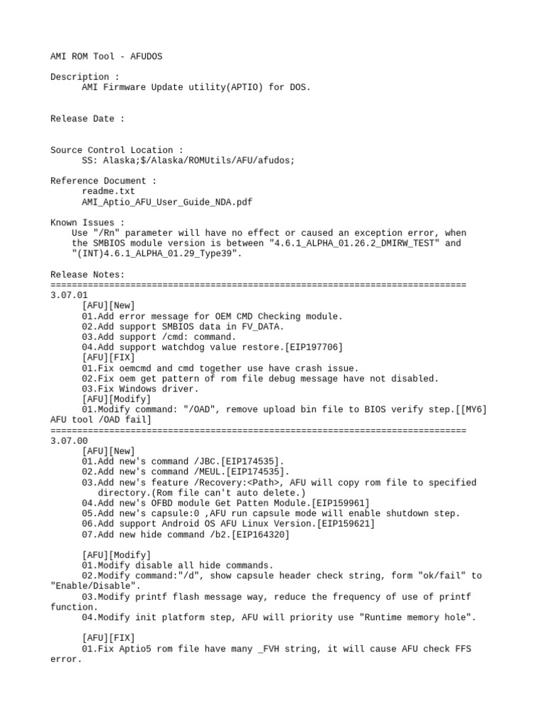 AFUDOS | PDF | Bios | Booting