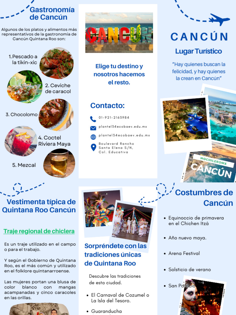 Tríptico de Cancún | PDF | Quintana Roo