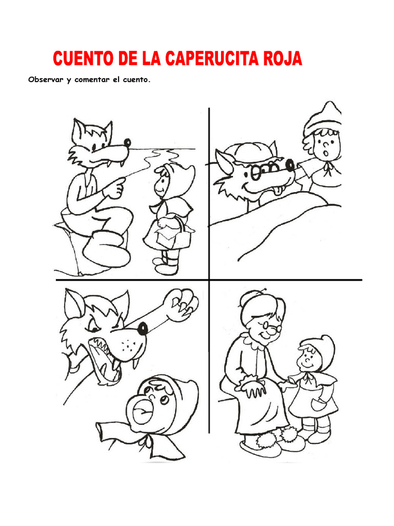 Actividad Caperucita Roja para La Bitacora | PDF