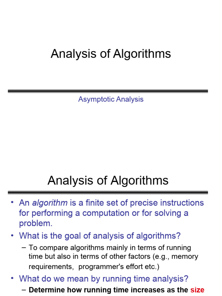 Asymptotic Analysis | Download Free PDF | Time Complexity | Computer Science