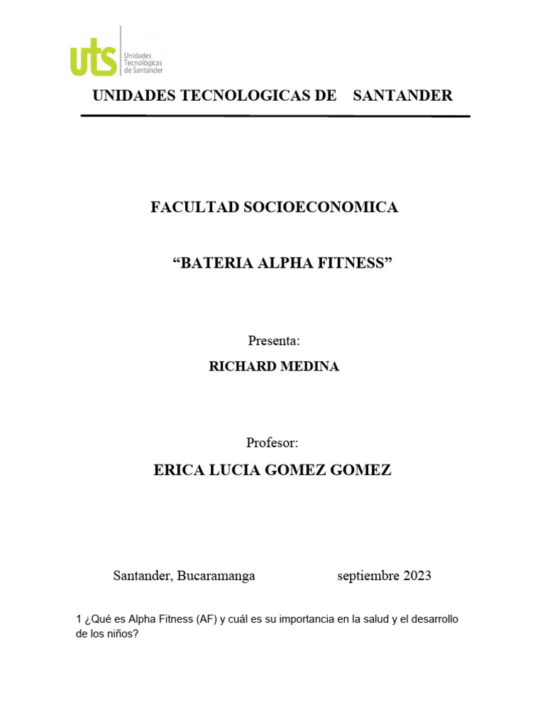 Qué Es Alpha Fitness | PDF