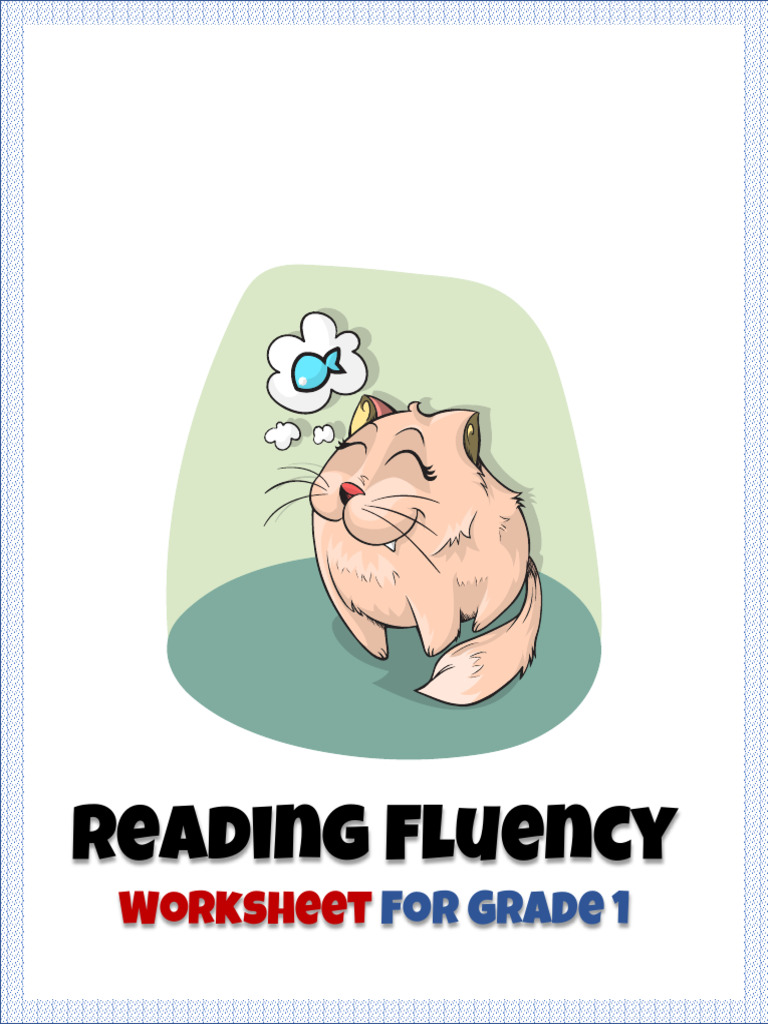 Grade 1 Reading Fluency Worksheet | PDF | Language Arts & Discipline ...