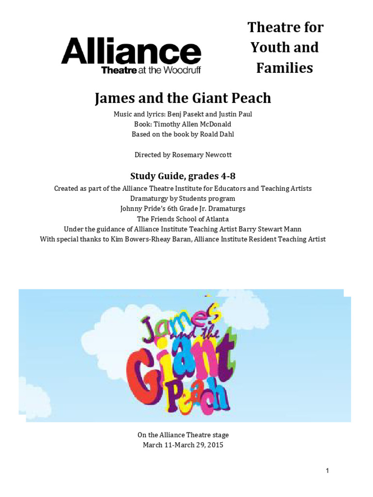 James and The Giant Peach Study Guide Grades 4th-8th | PDF | Verb ...
