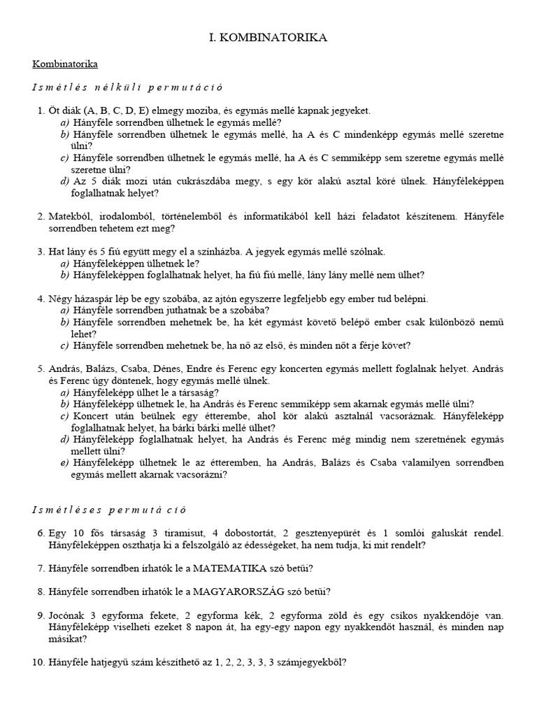 11b Kombinatorika | PDF