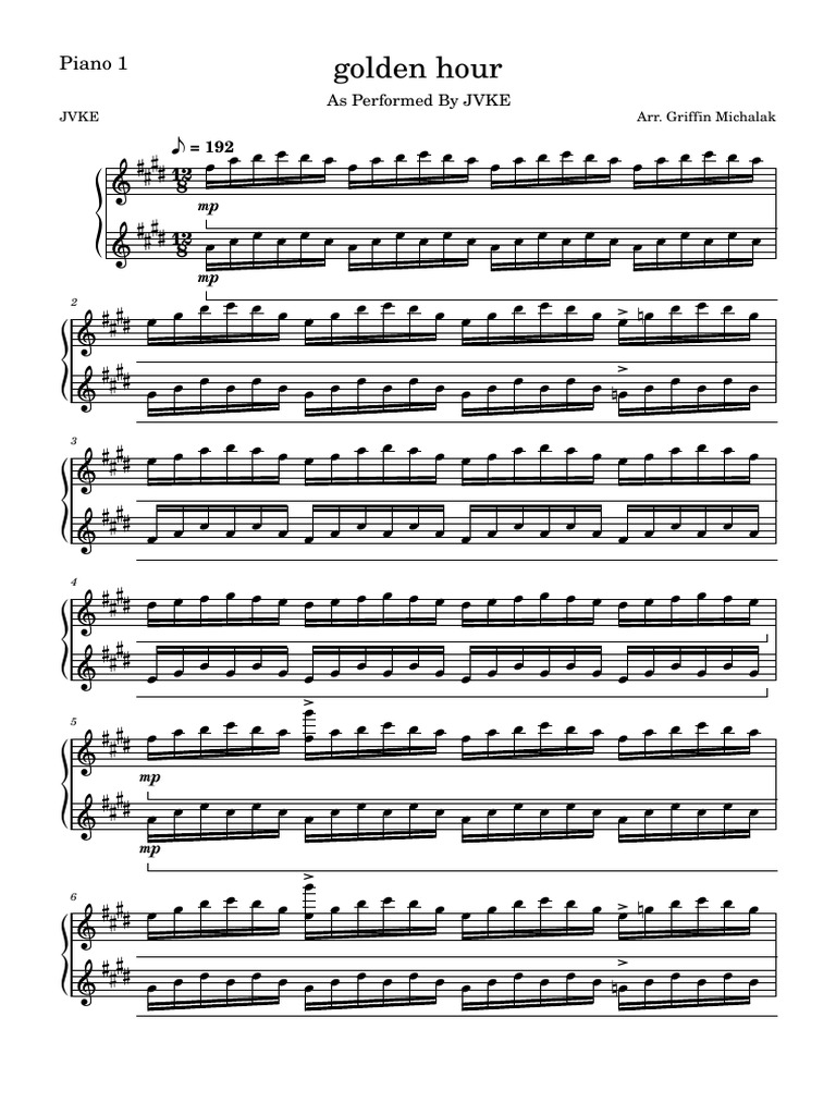 Golden Hour Piano | PDF