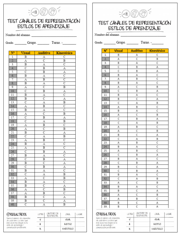 Hoja de Respuestas de Test | PDF