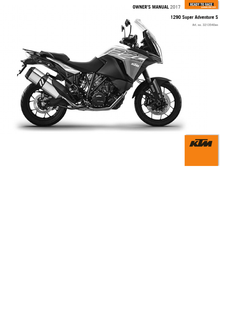 2017 KTM 1290 Adventure Owners Manual en | PDF