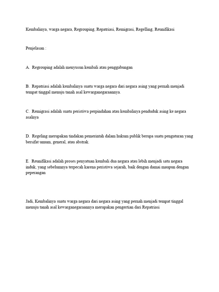 Kembalinya WARGA NEGARA | PDF