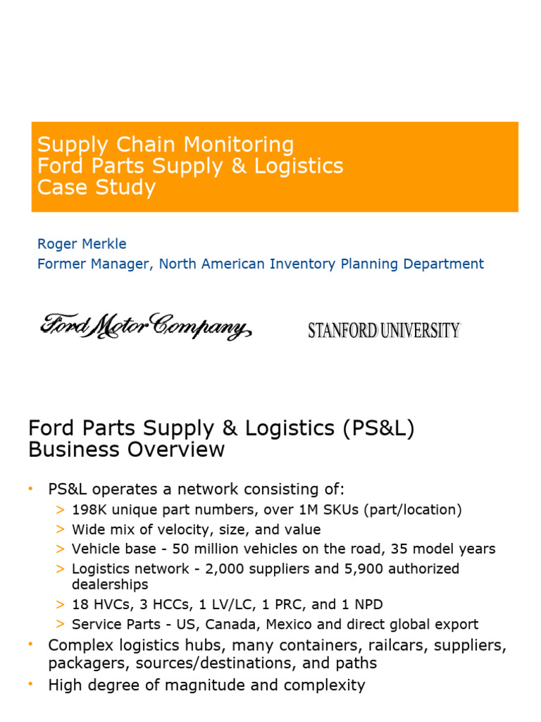 Supply Chain Management FORD Case Study | PDF | Supply Chain | Logistics
